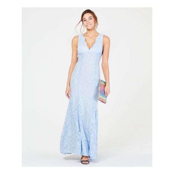 R&M Richards | Dresses | Rm Richards Womens Light Blue Sleeveless Maxi ...